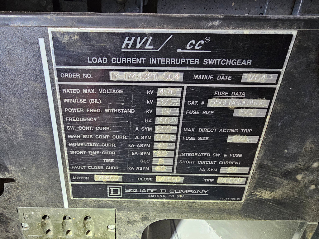Square D Switchgear – IndSurp
