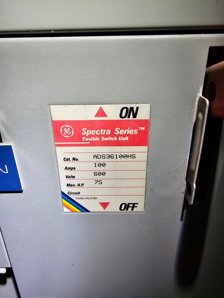 GE Spectra Series Fusible Switch Unit 400 Amp 600 Volt Max.HP 350 – IndSurp