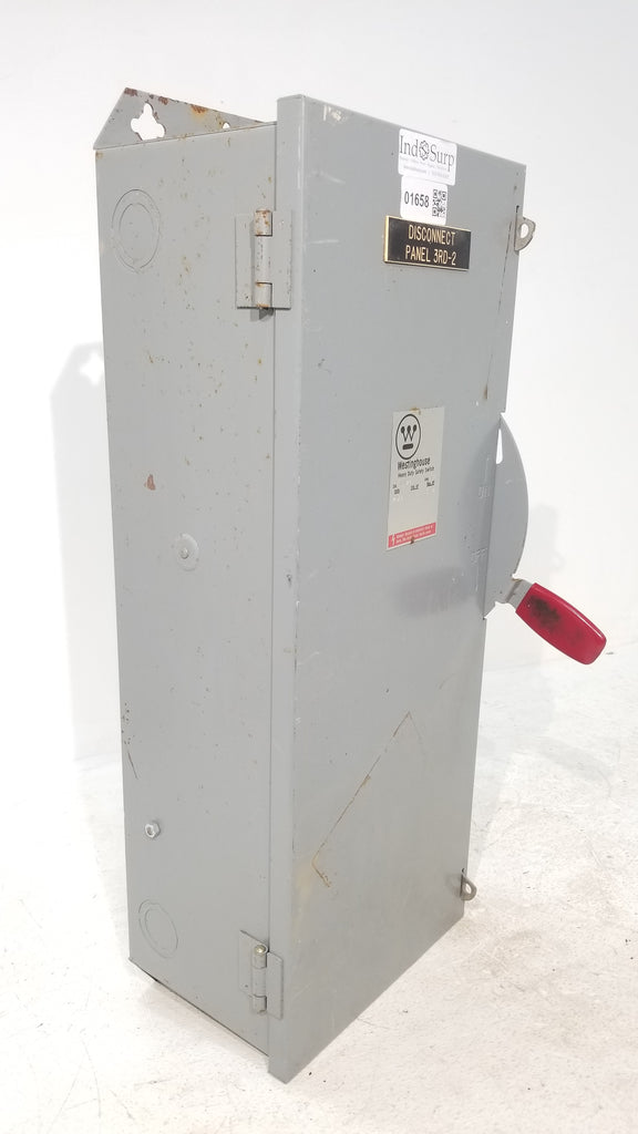 Westinghouse Disconnect 100 Amp 240 Volt Max. HP 30 Cat# HFN323 – IndSurp