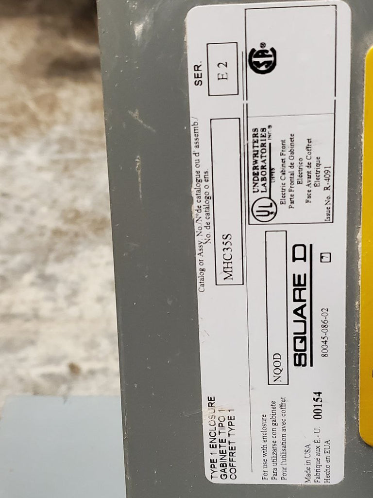 Square D NQOD Panel 225 Amp 208Y/120-240 3 Phase 4 wire – IndSurp