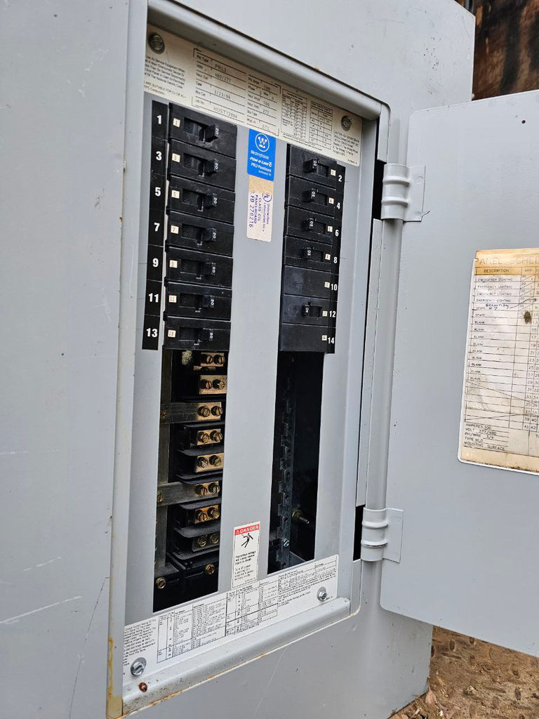 Westinghouse PRL2 Panel With Breakers 100 Amp 480/277 Volt 3 Phase 4 w ...