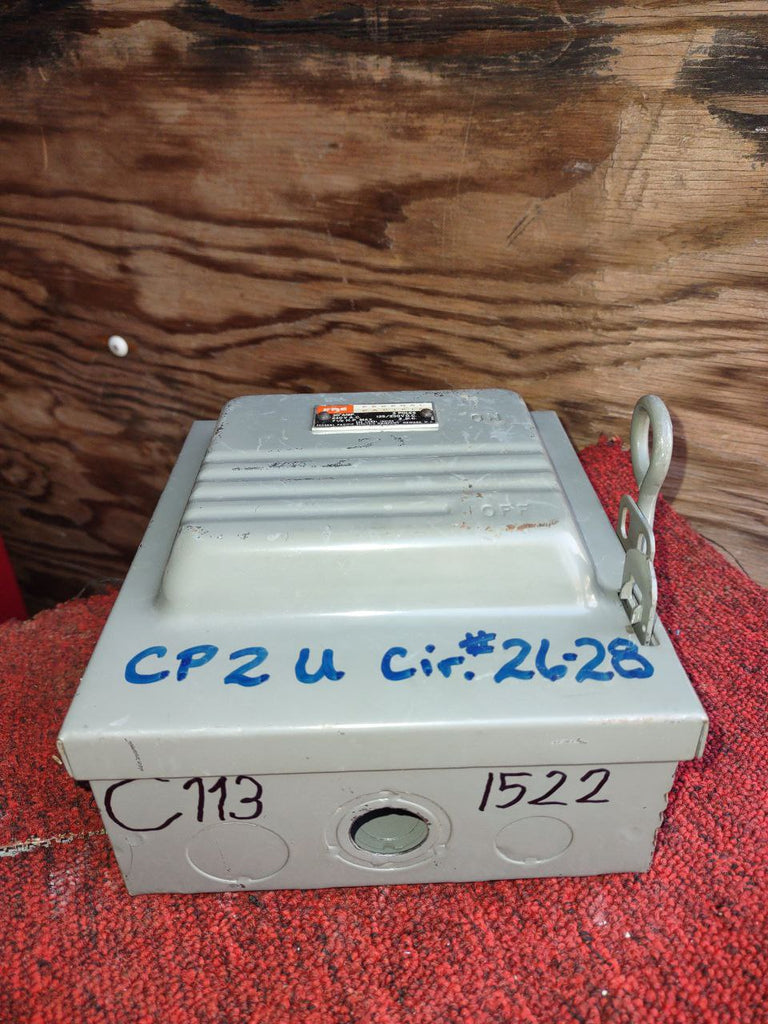 Federal Pacific Disconnect 30 Amp 240 Volt 3 Poles Cat# 3332SN Fused ...