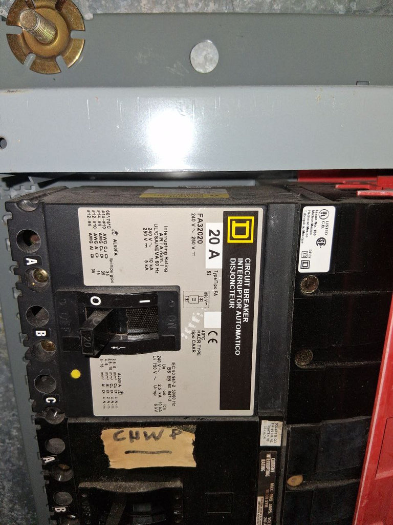 Square D 200 Amp Panel With Breakers 240/480 Volt – IndSurp