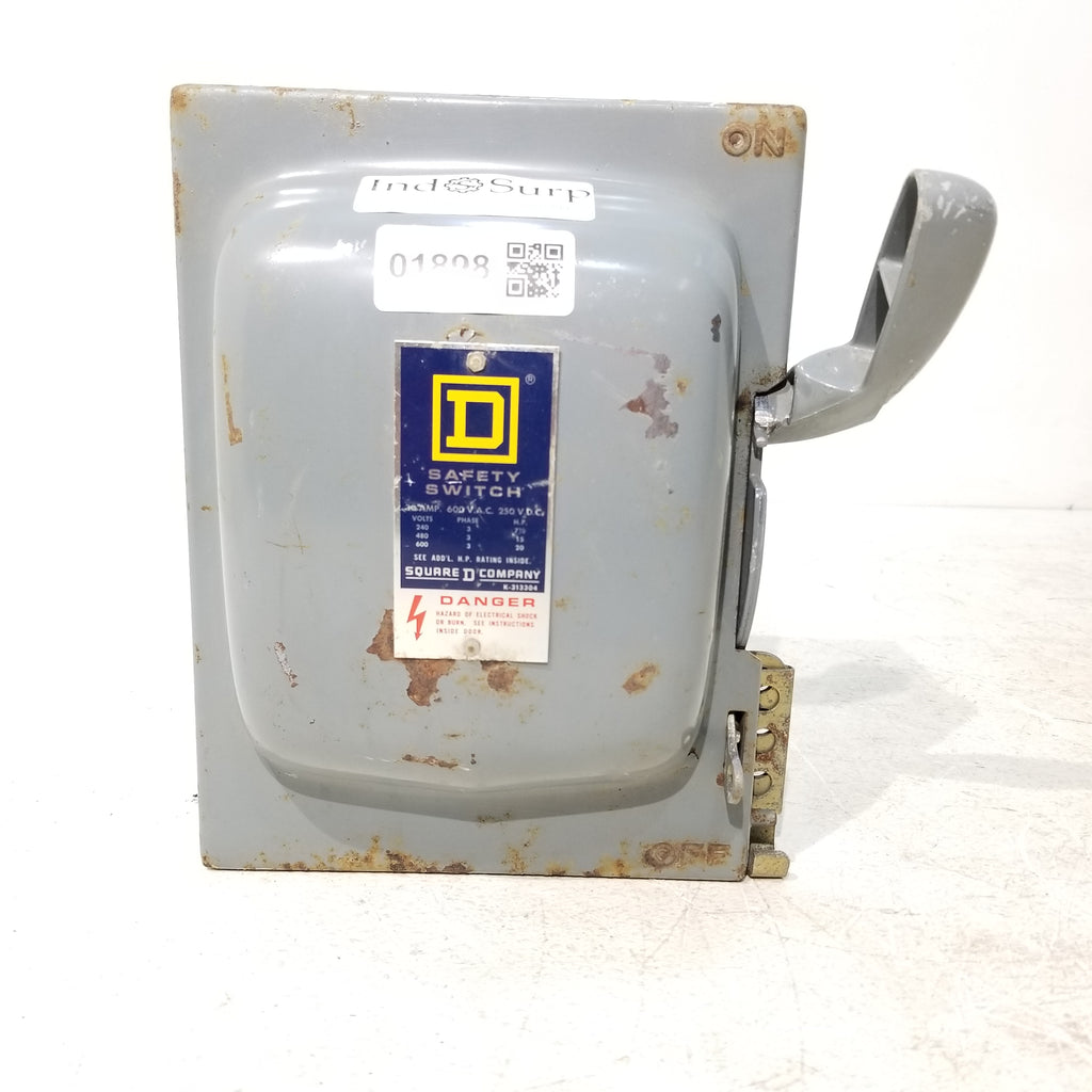 Square D Disconnect 30 Amps 600 Volts 3 Phase – IndSurp