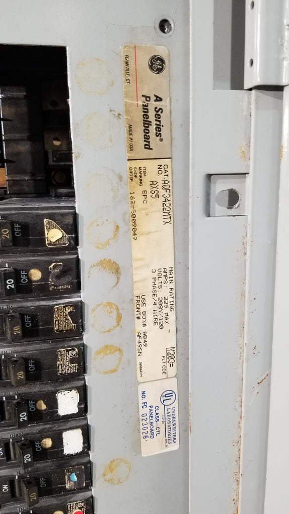 GE 225 Amp 208Y/120 Volt AQF3422MTXAXX5 Panel With Breakers 42 Circuit ...