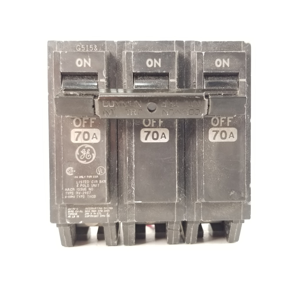 GE Circuit Breaker 70 Amp 240 Volt 3 Pole Bolt On – IndSurp
