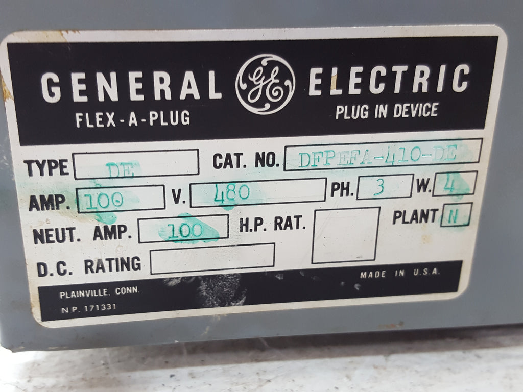 GE Bus Plugs 100 Amp 480 Volt 3 Phase 4 Wire – IndSurp