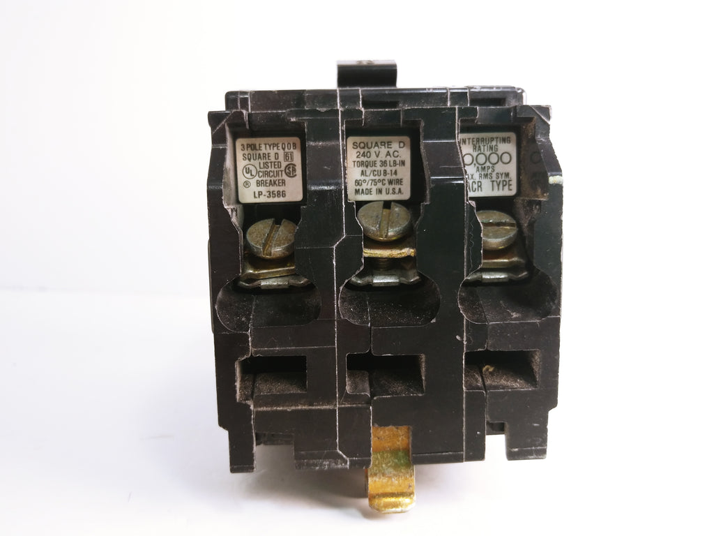 Square D QOB Circuit Breaker 30 Amp 240 Volt 3 Pole Bolt On – IndSurp