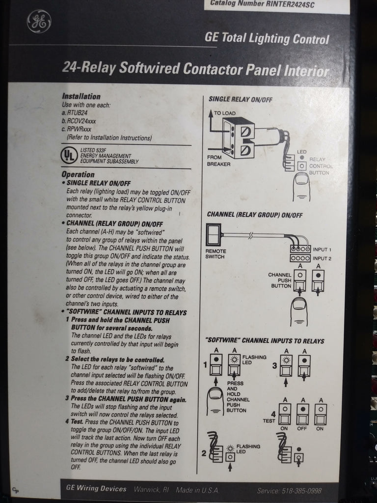 GE Relay Softwired Contactor Panel Interior – IndSurp