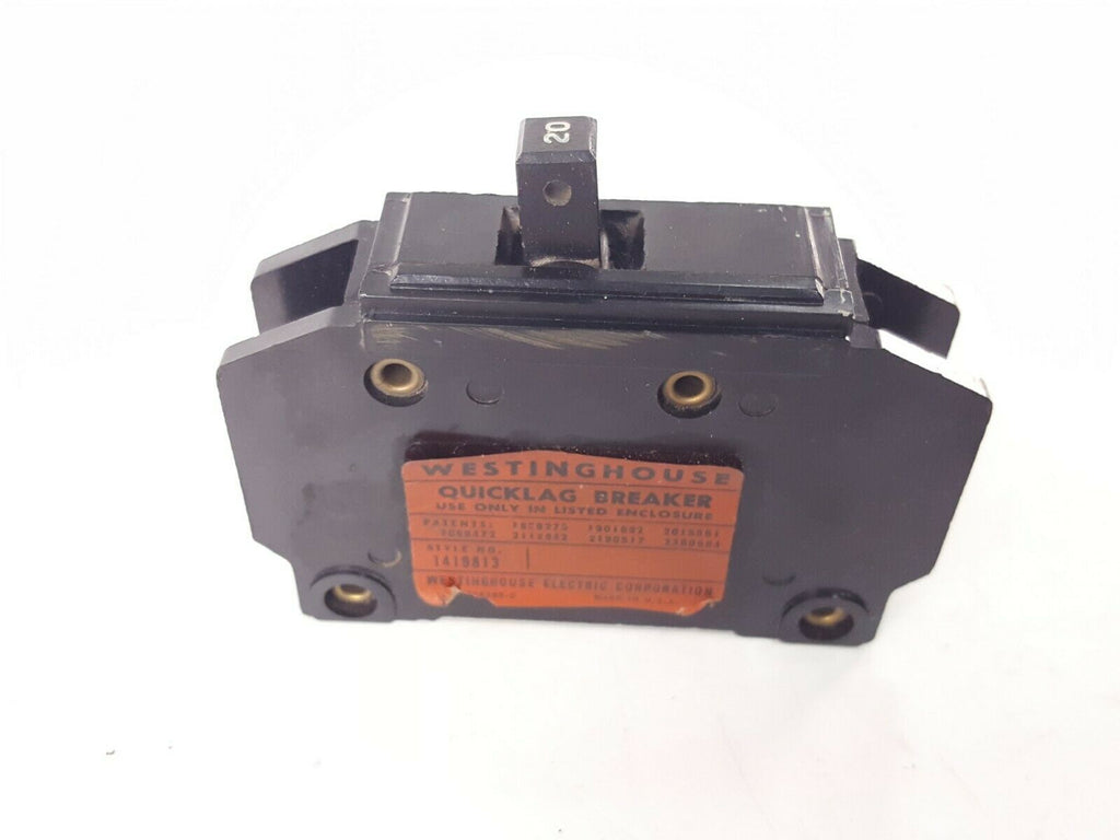 Westinghouse Quicklag Circuit Breaker 20 Amp 120 Volt 1 Pole – IndSurp