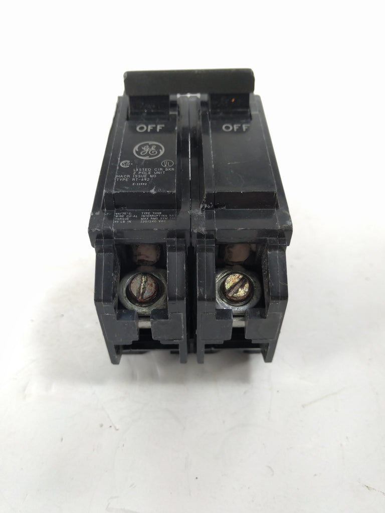 GE THQB Circuit Breaker 50 Amp 120/240 Volt 2 Pole Bolt On – IndSurp