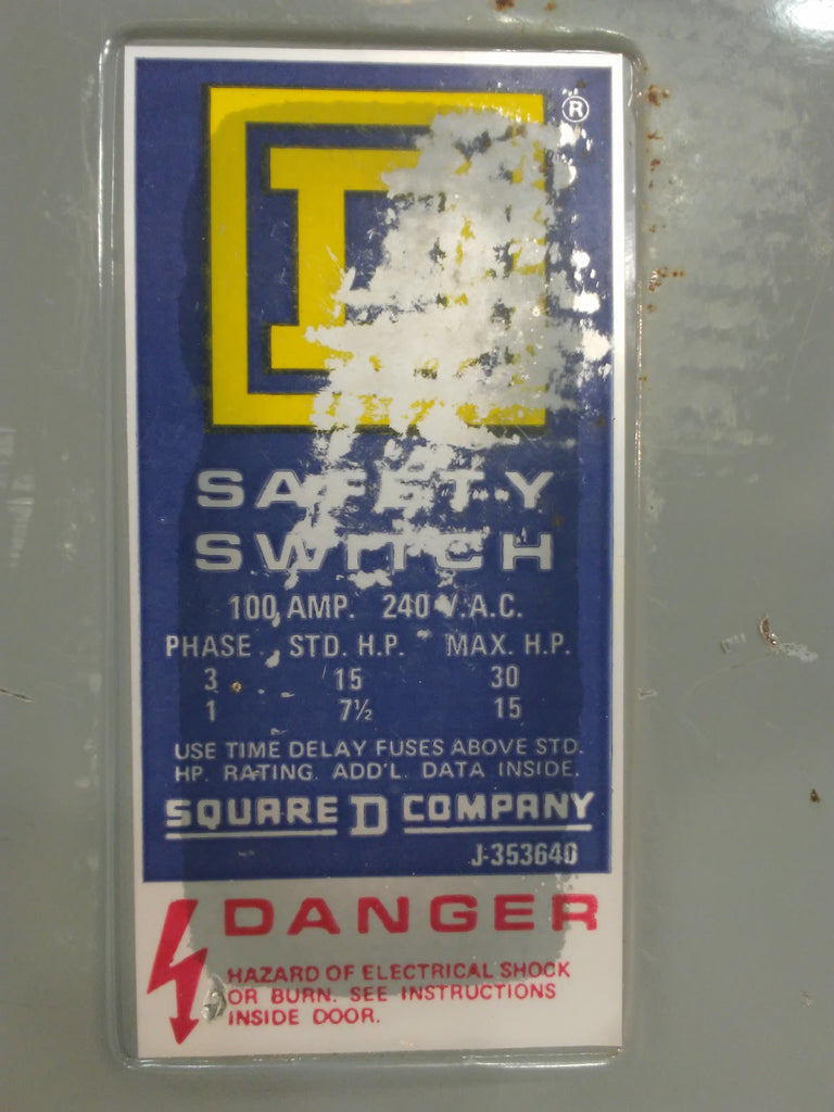 Square Disconnect 100 Amp 240 Volt 3 Phase Type 1 – IndSurp