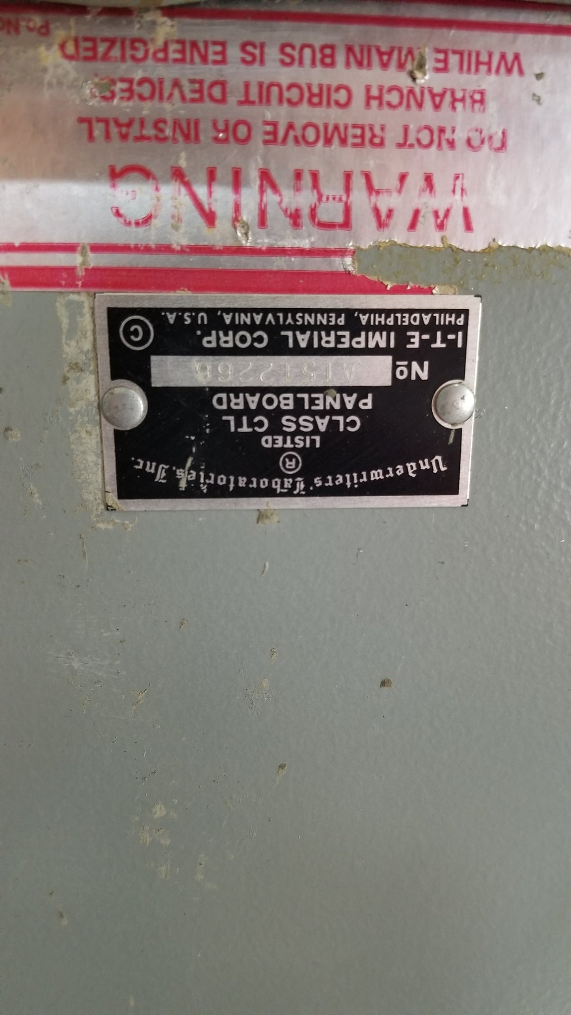ITE NLAB Panel With Breakers 400 Amp 120 208 Volt 3 Phase 4 Wire IndSurp ITE NLAB Panel With Breakers 400 Amp 120 208 Volt 3 Phase 4 Wire IndSurp