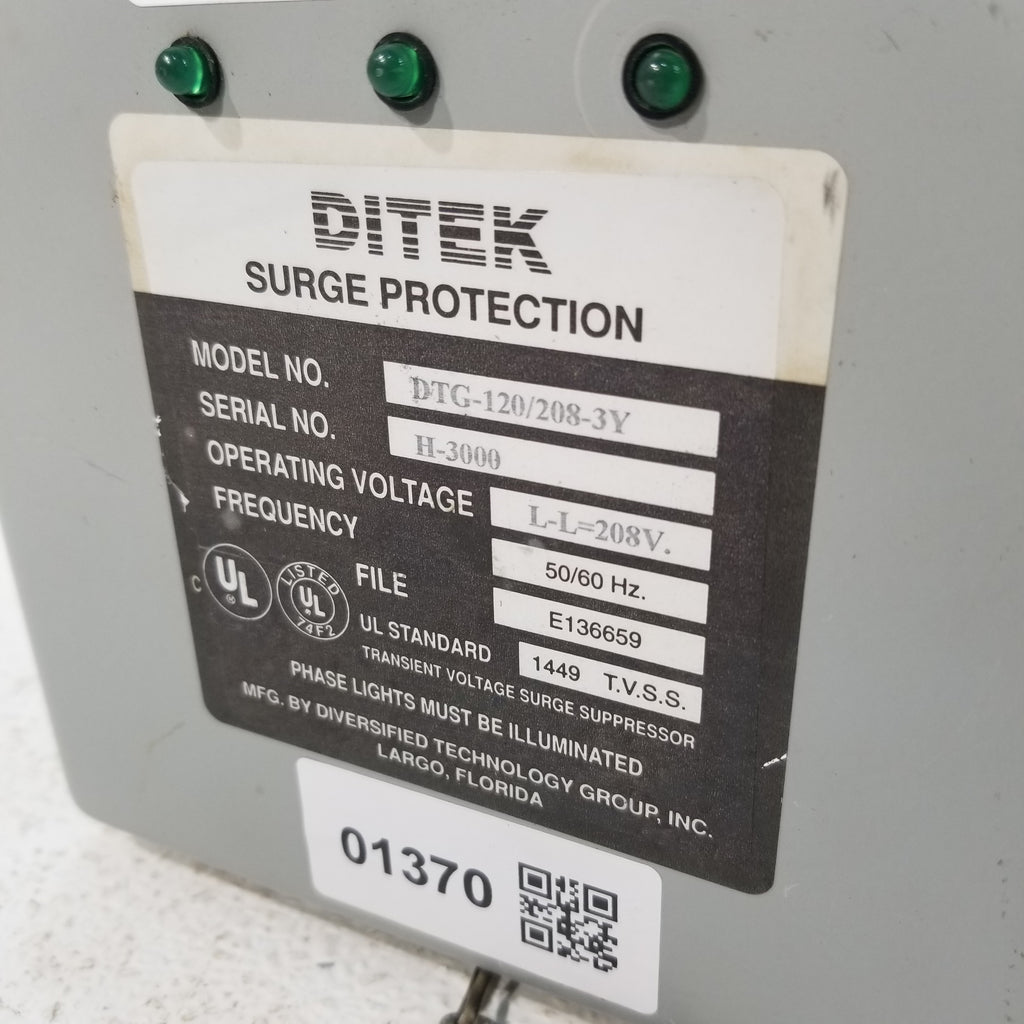 DITEK Surge Protection Operating Voltage L-L=208 V – IndSurp