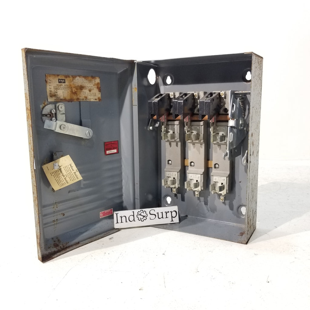 Federal Pacific Disconnect 30 Amp 600 Volt 3 Phase – IndSurp