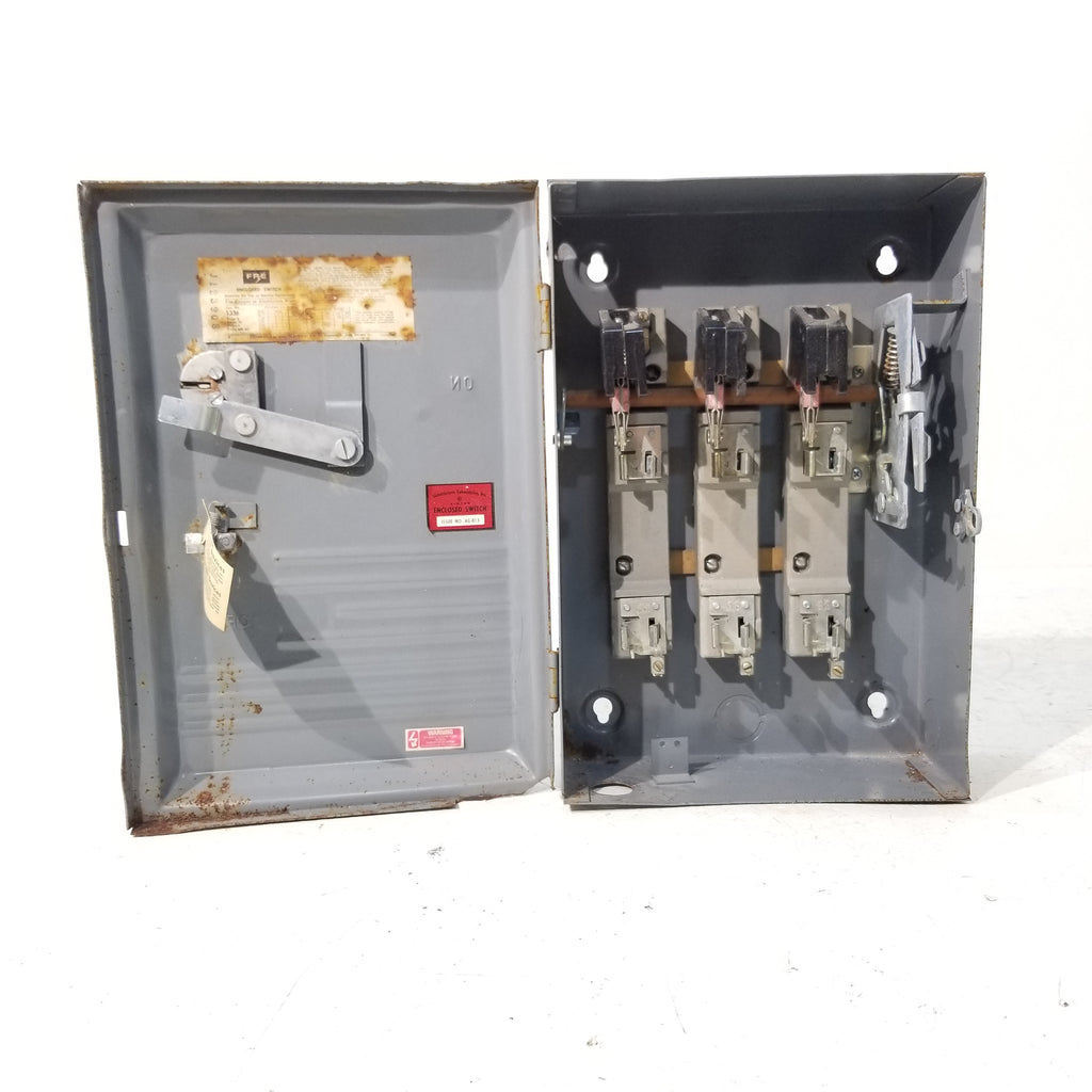 Federal Pacific Disconnect 30 Amp 600 Volt 3 Phase – IndSurp