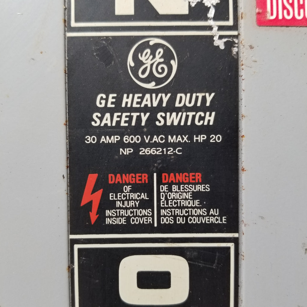 GE Disconnect 30 Amps 600 Volts Fused – IndSurp