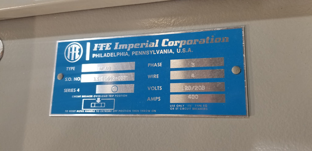 ITE NLAB 400 Amp Panel With Breakers 208Y/120 Volt 3 Phase 4 Wire – IndSurp