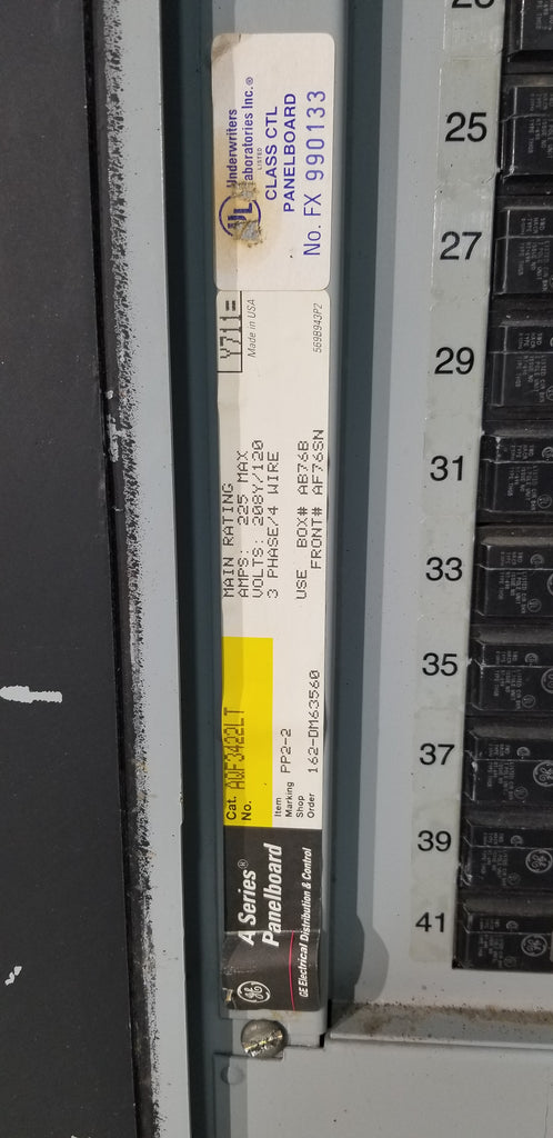 GE 225 Amp Panel With Breakers 208Y/120 Volt 3 Phase 4 Wire – IndSurp
