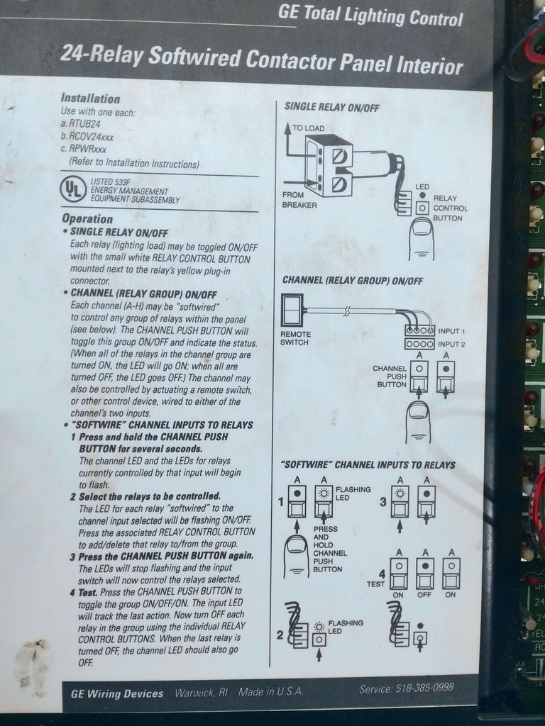 GE 24-Relay Softwired Contactor Panel Interior – IndSurp